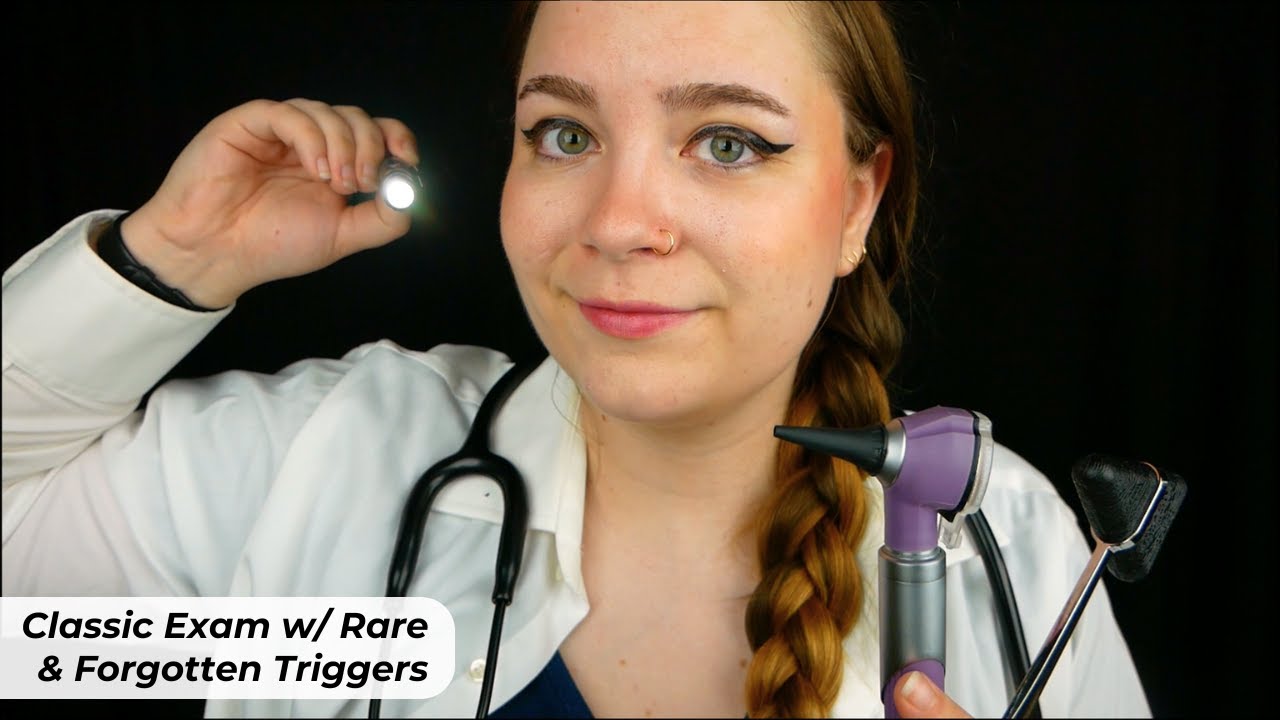 Classic ASMR Exam with 10+ Year Old Medical Triggers (Palpation, Eye ...
