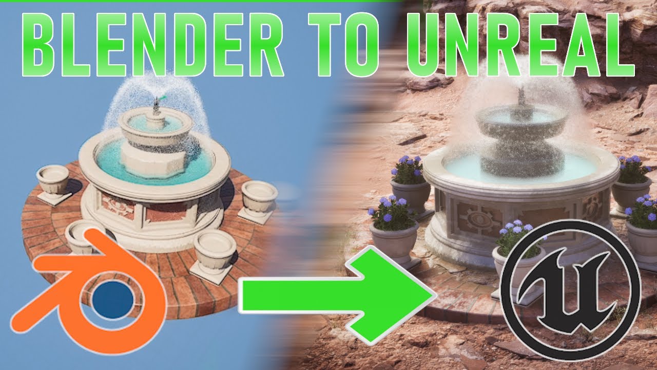 [5/7] Blender to Unreal Engine 5 - The Fountain - Niagara Particle System - YouTube