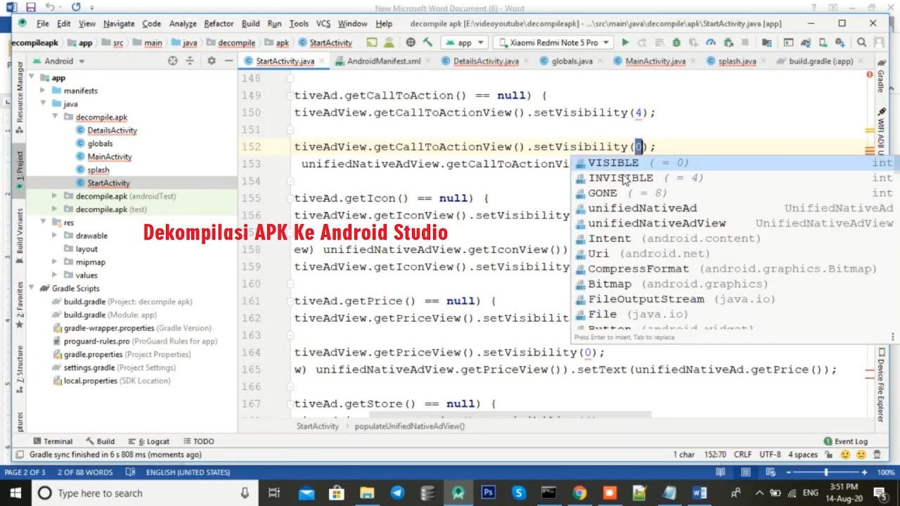 Dekompilasi APK Ke Android Studio Dekompilasi APK Ke Kode Sumber ...