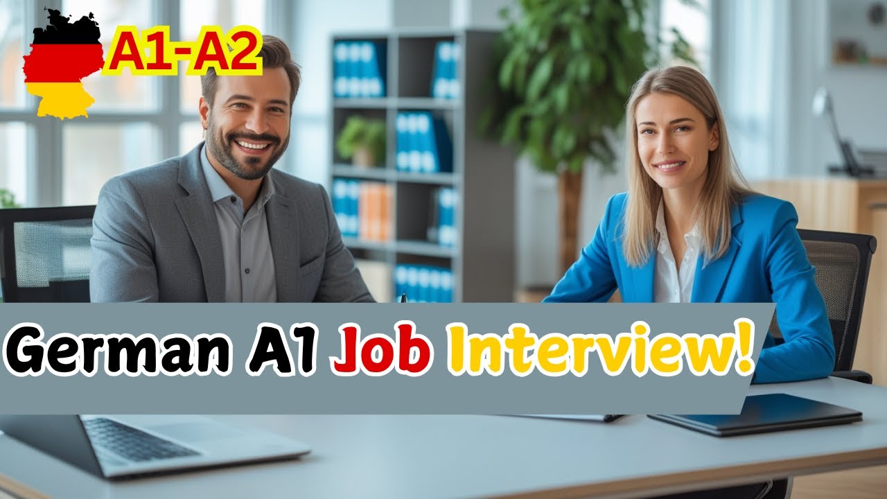 German A1 Job Interview Conversation | Easy Beginner Dialogue - YouTube
