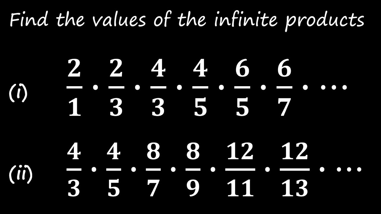 Can you find the values of these infinite products? Surprising result ...