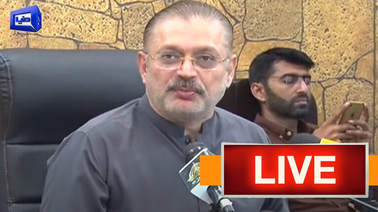 LIVE | Sindh Cabinet Minister Sharjeel Inam Memon Media Talk | Dunya ...