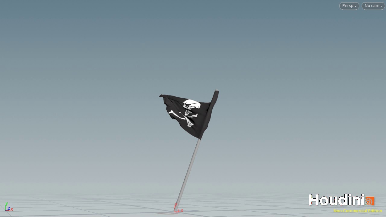 Houdini 18 Cloth Flag Test - YouTube