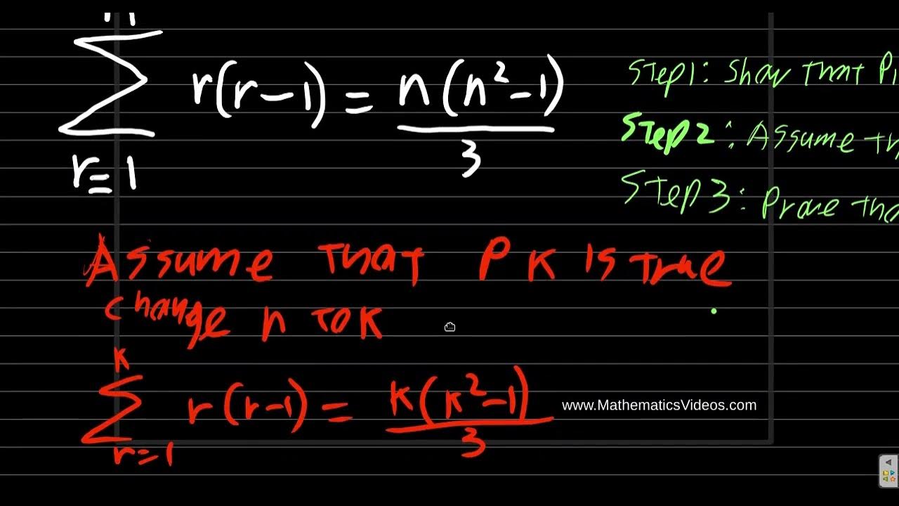 Proving a Sum by Mathematical Induction Example 161224a - YouTube