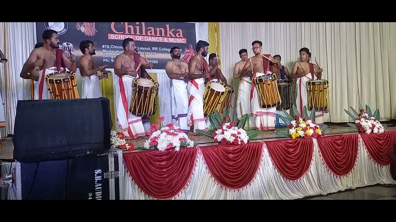 Our arangetram in Chenda at Bangalore. Chenda Aasan - Rajkumar. - YouTube