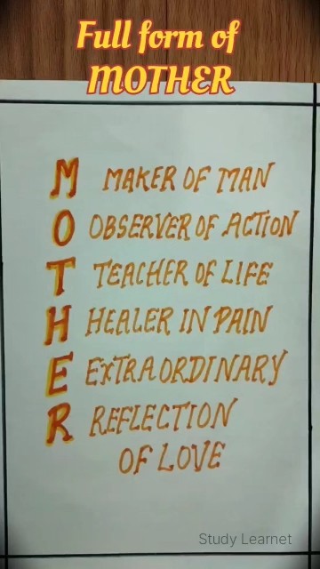 Did you know Full form of Mother😊 Mother full form#shorts#english # ...