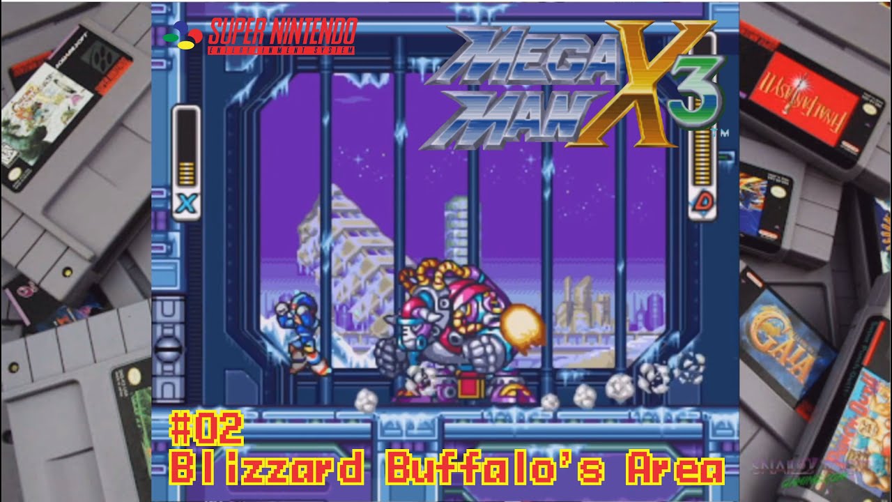 Mega Man X3 (SNES) - 02: Blizzard Buffalo's Area - YouTube