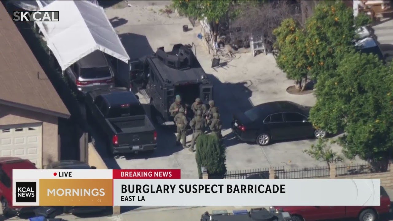 SWAT team on scene of possible burglary in East L.A. - YouTube