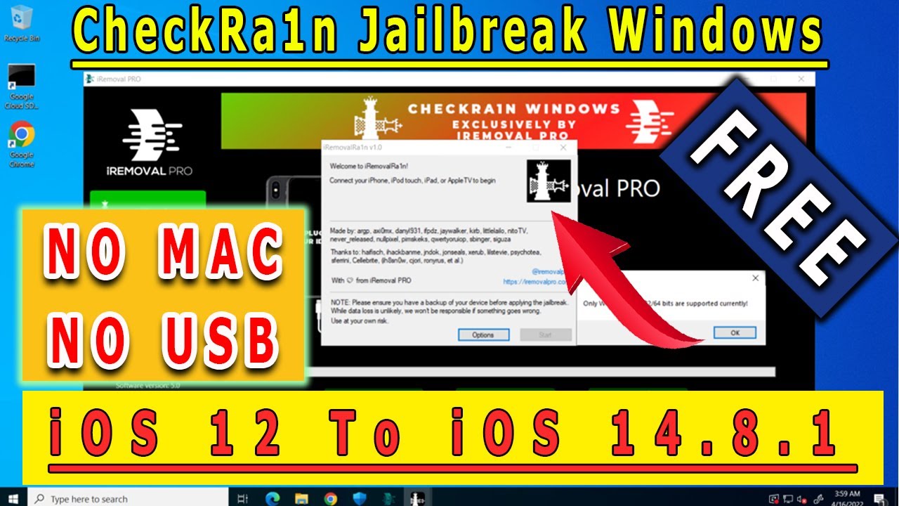 Free CheckRain iRemoval Pro Tool Jailbreak Windows Tool | How To iPhone ...