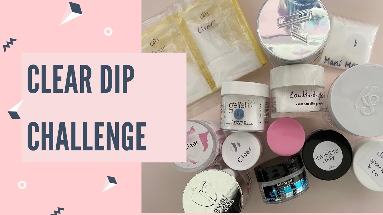 Dip Powder Nails | Clear Dip Challenge - YouTube