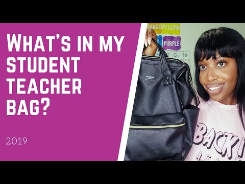 WHATS IN MY STUDENT TEACHER BAG 2019| KAH & KEE LEATHER LARGE BACKPACK | TIMETOLEARN TV