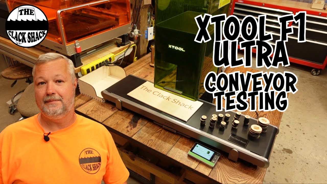 xTool F1 Ultra conveyor testing - YouTube