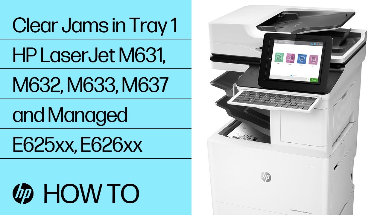 HP LaserJet MFP M631-M637, E62555-E62575, E62655-E62675 - 용지함 1에 발생한 용지 ...