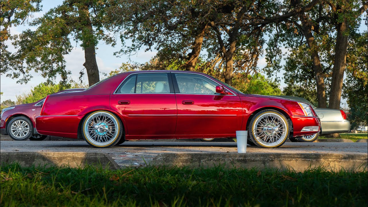 J Fresh’s Candy Red Cadillac DTS At McGregor Park 🍎 - YouTube