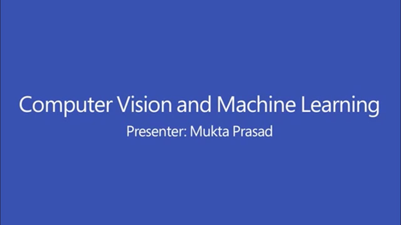 Computer Vision and Machine Learning - YouTube