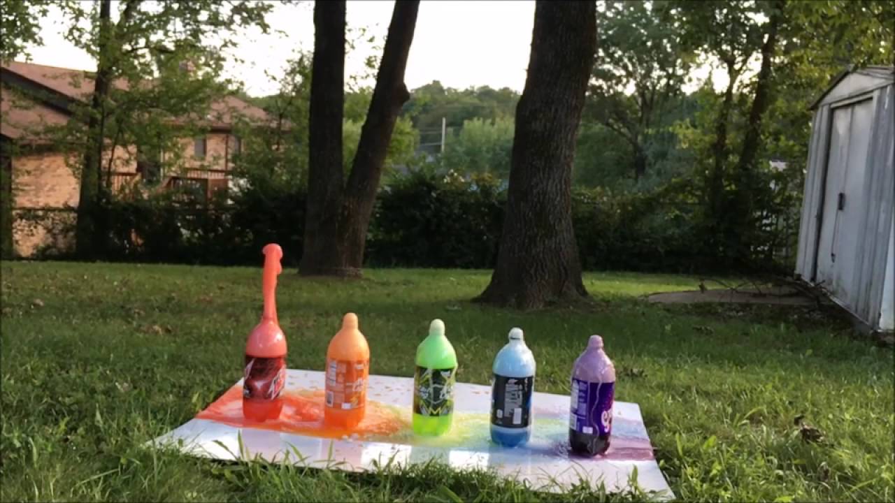 Rainbow Soda Geysers - YouTube