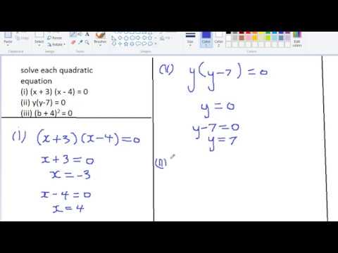 solving factorised quadratic equations - YouTube