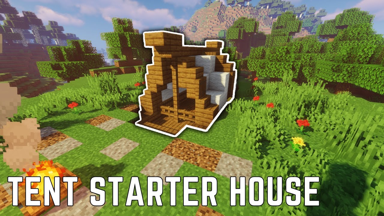Minecraft: How To Build A Tent (Starter House) - YouTube
