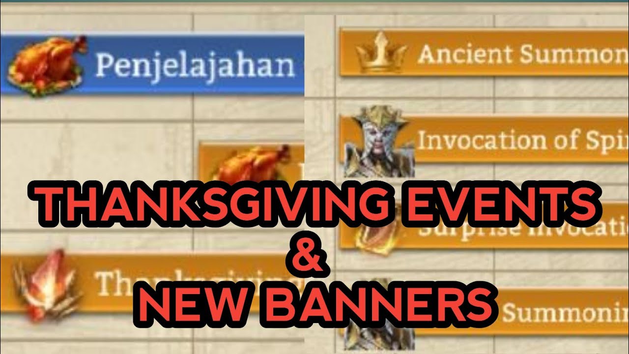THANKSGIVING EVENT & NEW BANNERS | WATCHER OF REALMS - YouTube