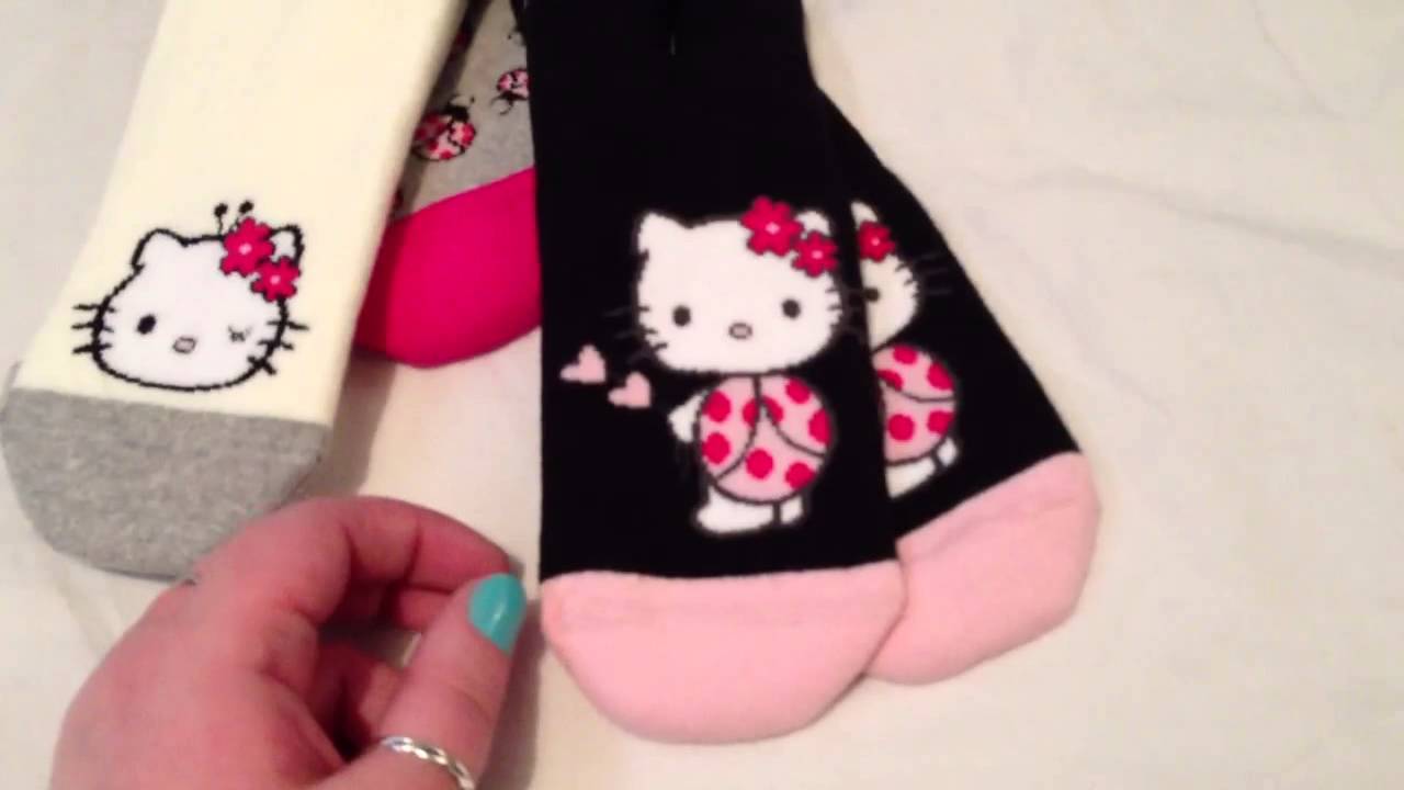 HelloKittyGoodies - Hello Kitty H&M socks - YouTube