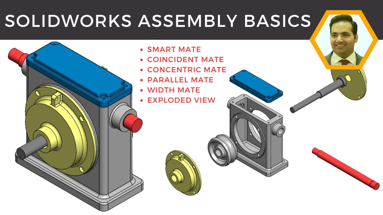 Solidworks Assembly For Beginners Basic Assembly Mate Commands Tutorial Youtube