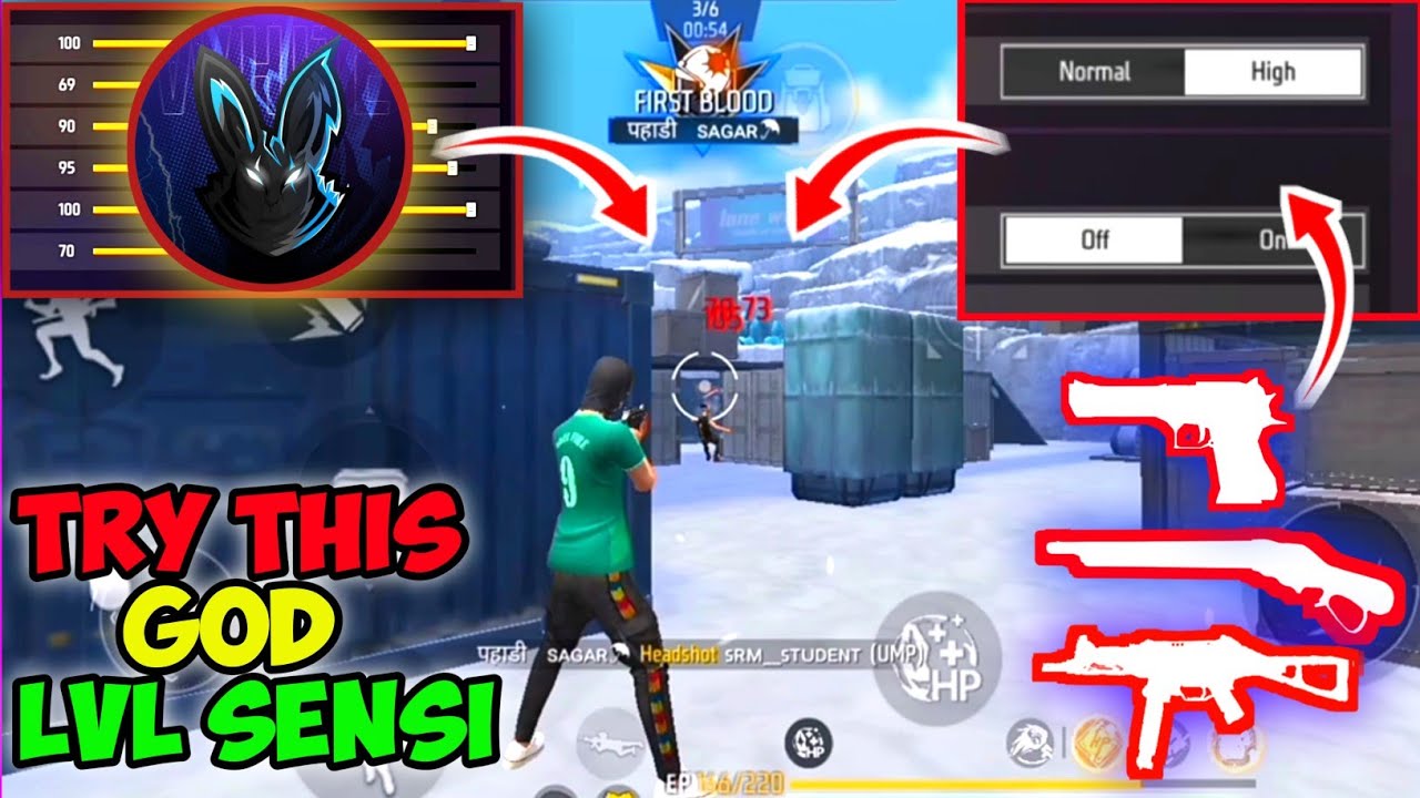 Free Fire Headshot Setting 2023⚡ Best Sensitivity Settings⚙️|New ...