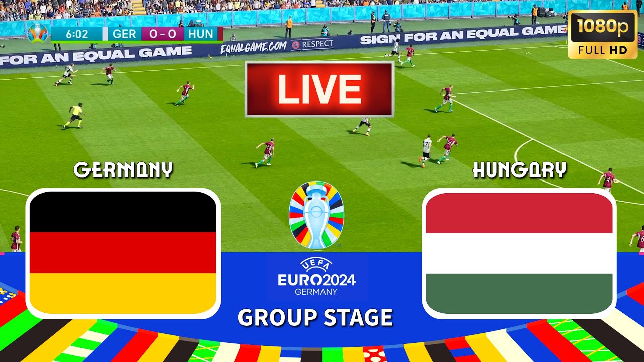 LIVE🔴| Germany vs Hungary || UEFA Euro 2024 || Group stage || Live ...