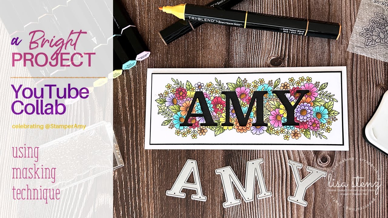 A Bright Project YouTube Collab - Colorful Card Using Masking Technique ...