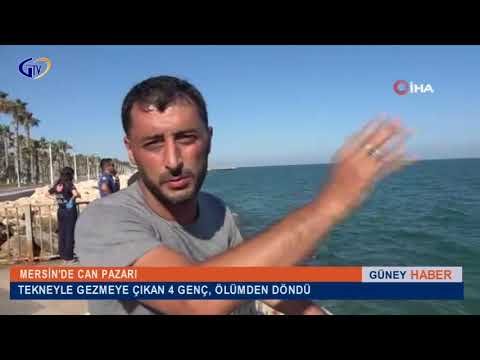 MERSİN'DE TEKNEYLE GEZMEYE ÇIKAN 4 GENÇ, ÖLÜMDEN DÖNDÜ