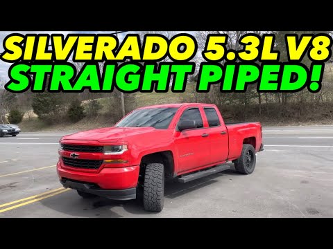Straight Piped Chevy Silverado 5.3L V8 w/ Dual Exhaust! - YouTube