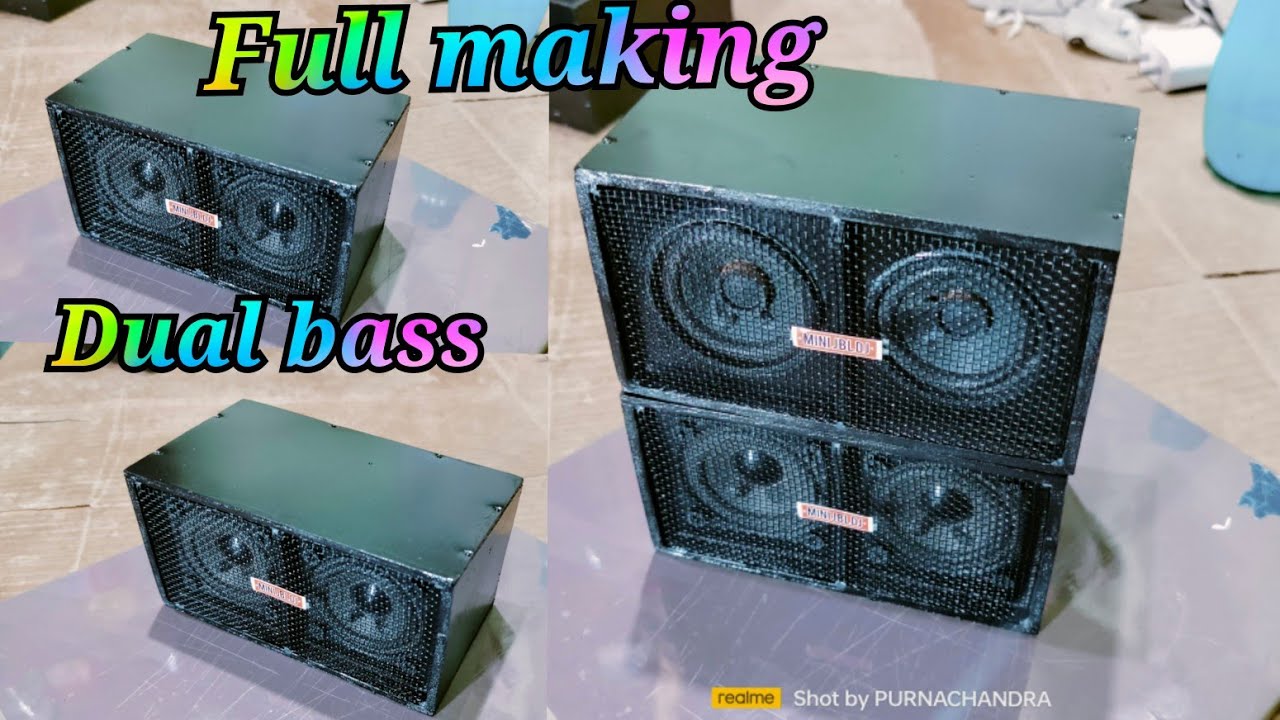 dual bass making full video how to make mini JBL DJ dual bass - YouTube