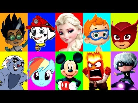 PJ Masks Game - Play Doh Surprise Frozen Elsa, Mickey Mouse, Paw Patrol ...