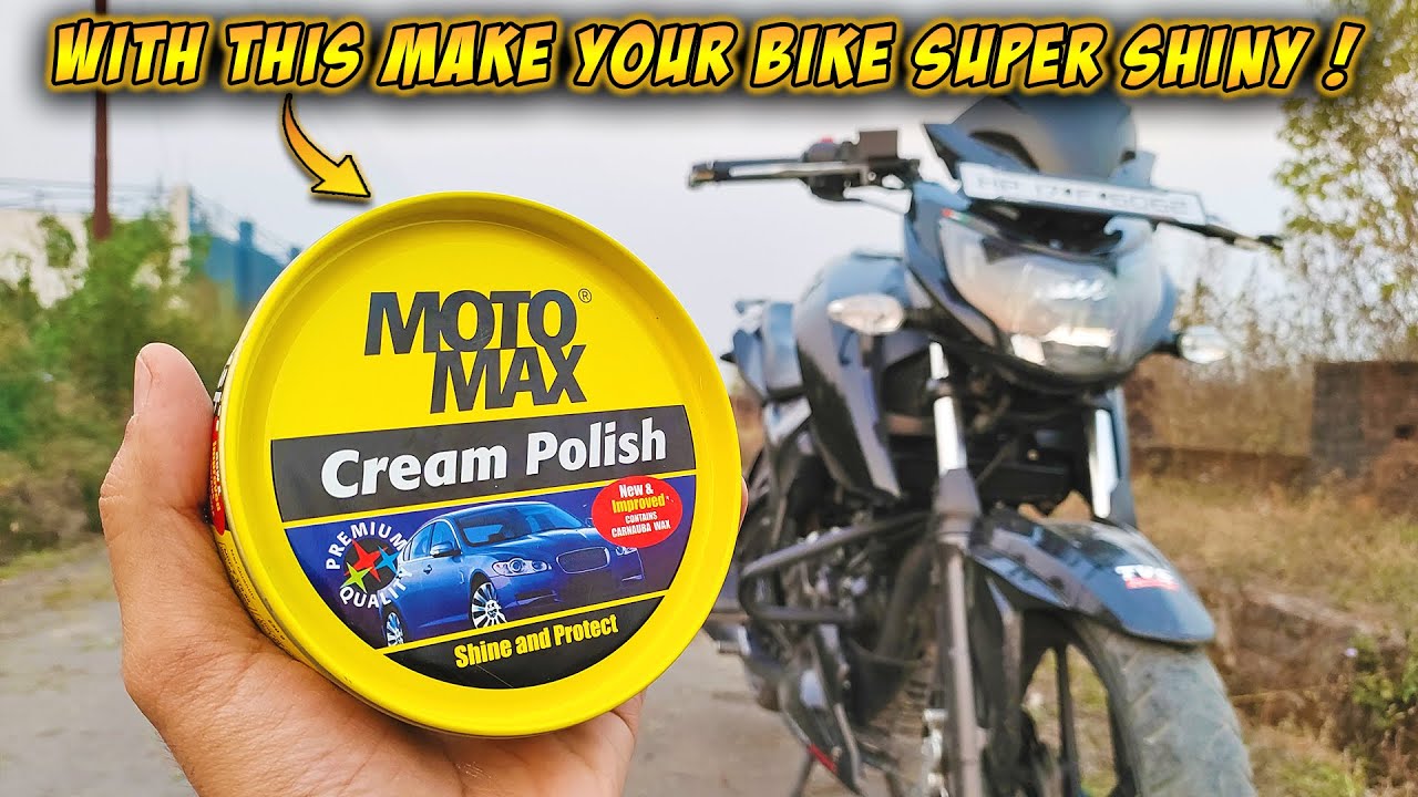 How to Make Your Bike Shine Like New! | Motomax cream polish for bikes ...