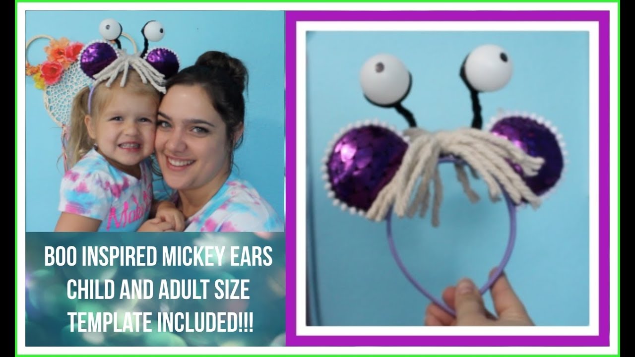 DIY Boo Inspired Mickey Ears- CHILD SIZE OR ADULT SIZE - YouTube