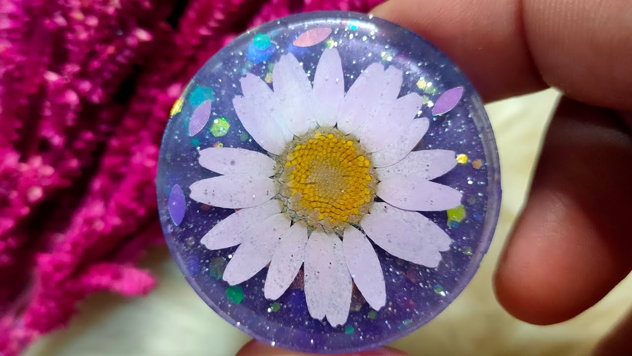 HOW TO MAKE RESIN POP SOCKET WITH DRIED PRESSED FLOWERS | RESIN POP ...
