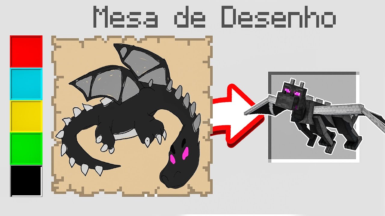 TODOS OS MONSTROS QUE VOCÊ DESENHAR APARECE NO MINECRAFT ! - YouTube