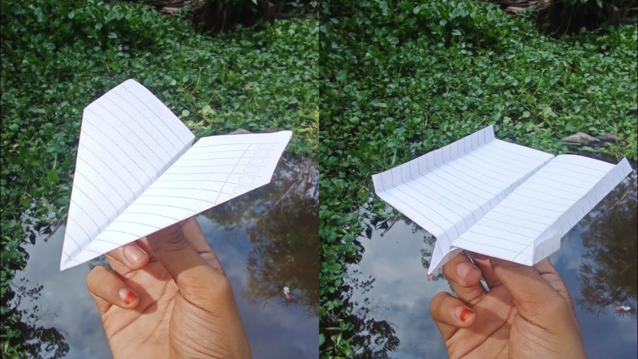Wide Wing Flying Paper Plane | how to make a flying paper airplane with ...