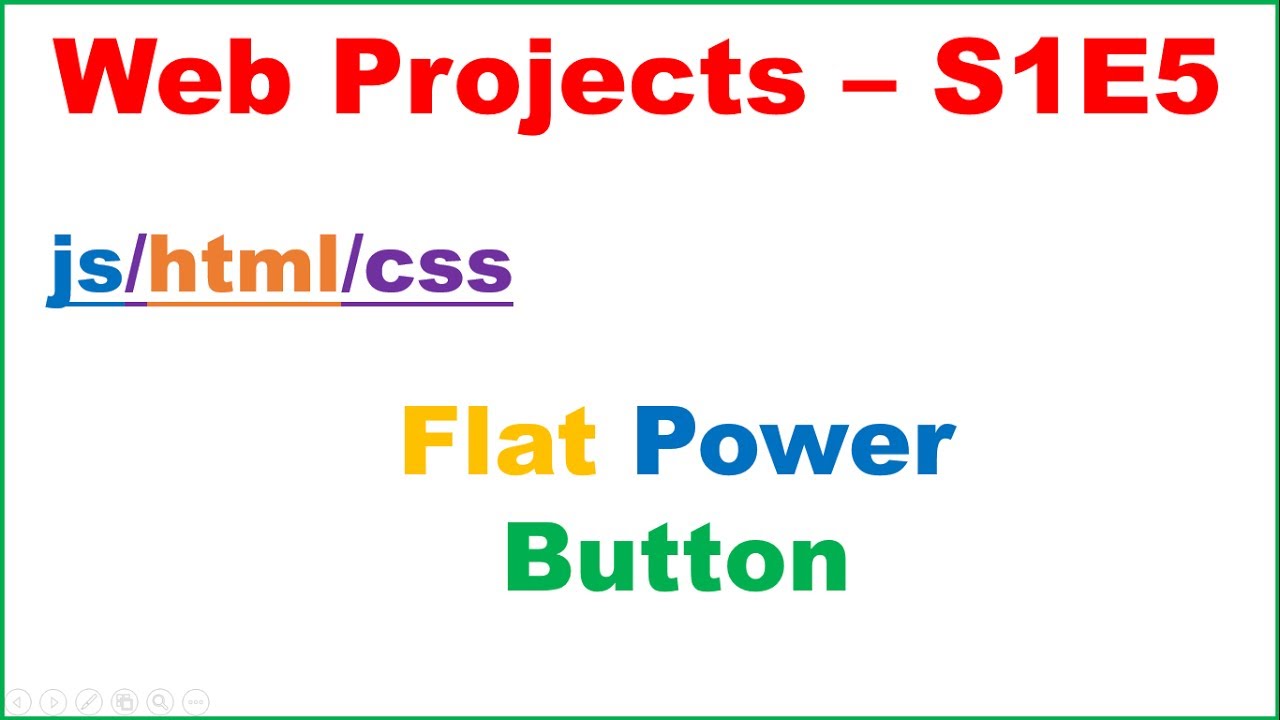 Web Development S1E5 : Buttons - CSS Flat Power Button - YouTube