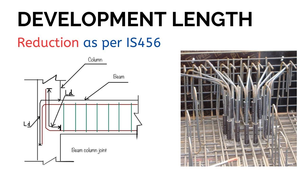 REDUCTION OF DEVELOPMENT LENGTH AS PER IS 456 - YouTube