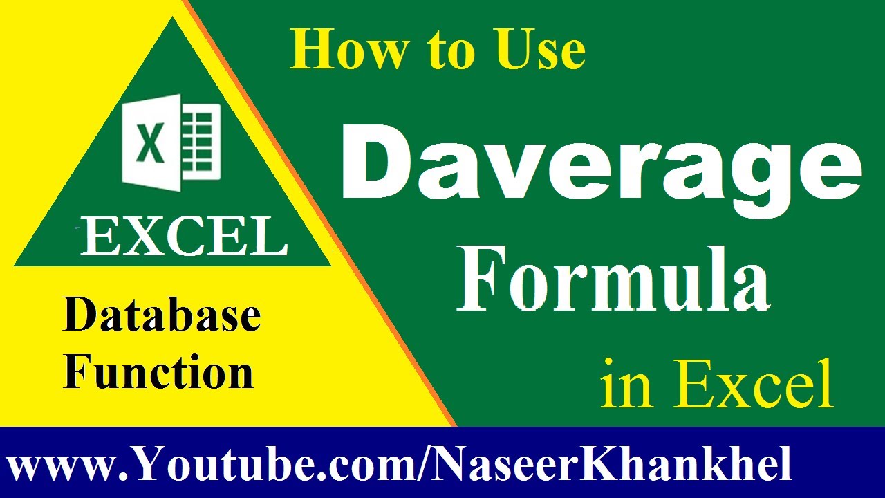 How to use DAVERAGE Formula in Excel - YouTube