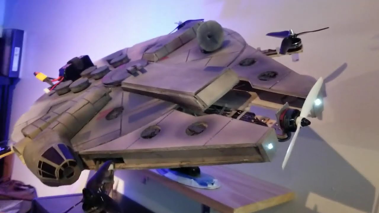 Star Wars RC Millennium Falcon drone custom built - YouTube
