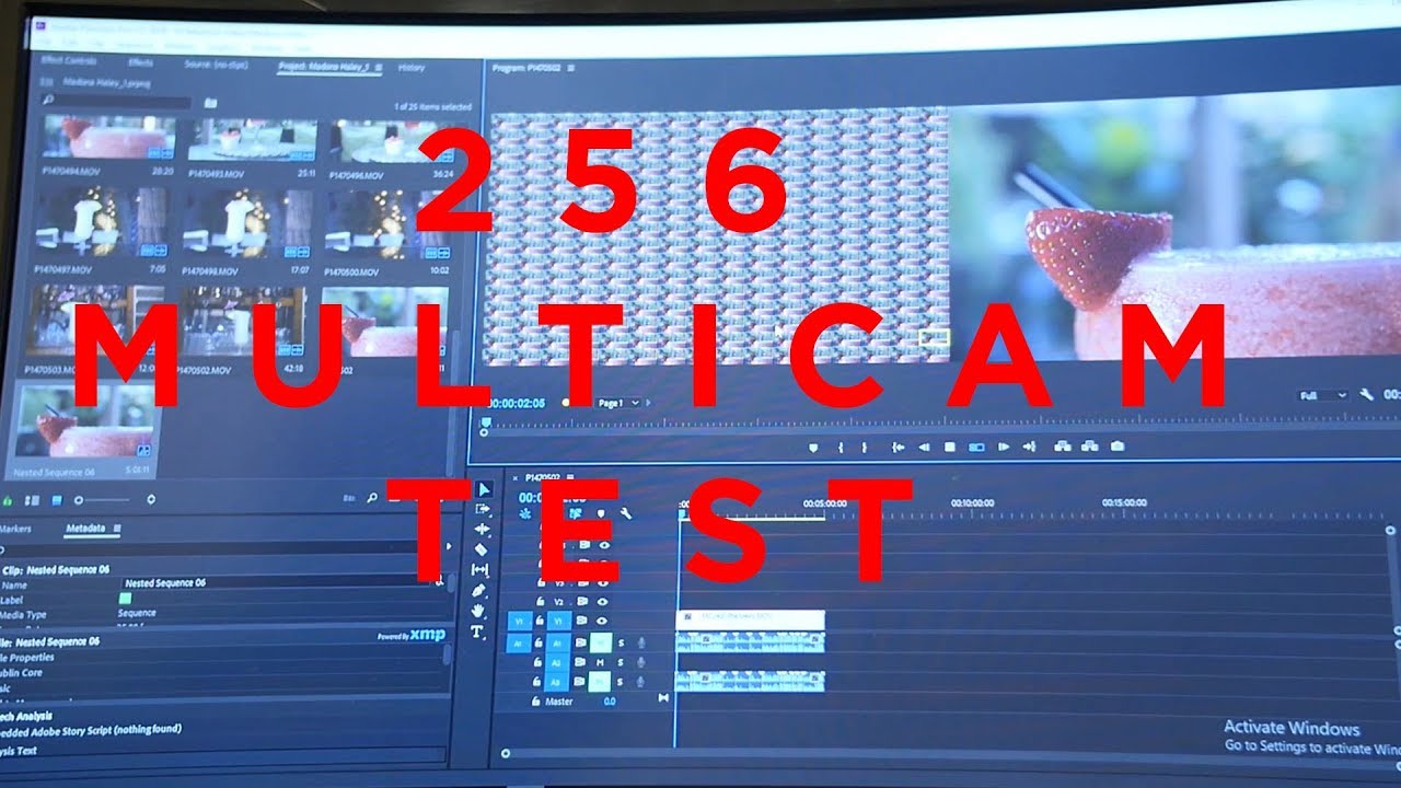 Epic 256 Multicam test on Premiere using the Ryzen 16 core CPU - YouTube