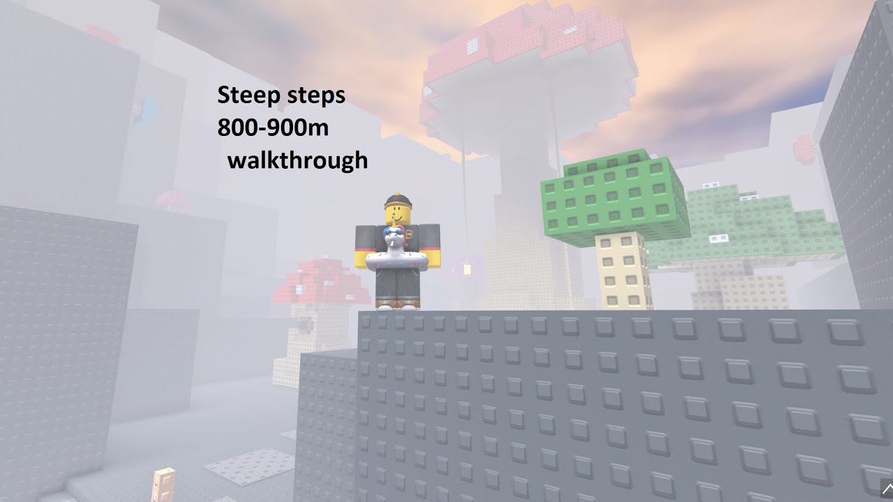 Roblox Steep Steps 800-900m Walkthrough (No Commentary) - YouTube