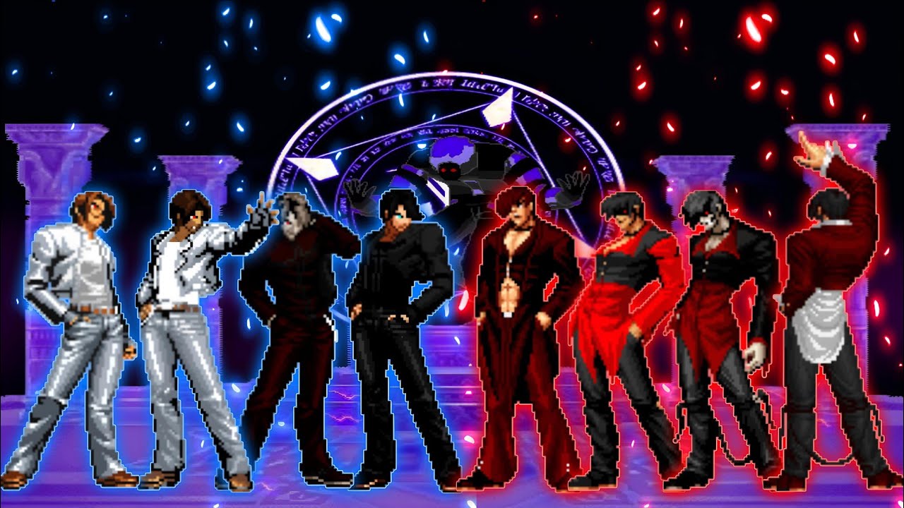 [KOF Mugen] Blue Flames Kyo Team VS. Red Flames Iori Team (Friendly ...