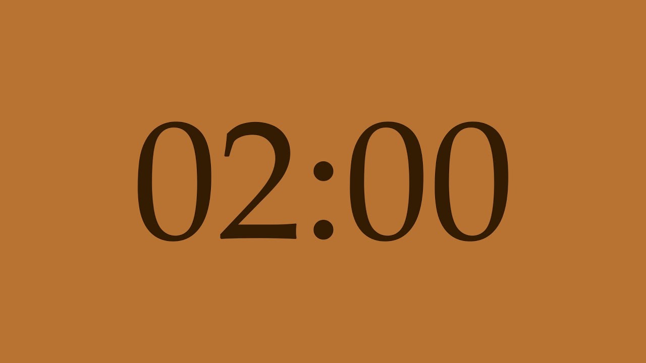 2-Minute Countdown Timer | Copper × Dark Brown - YouTube