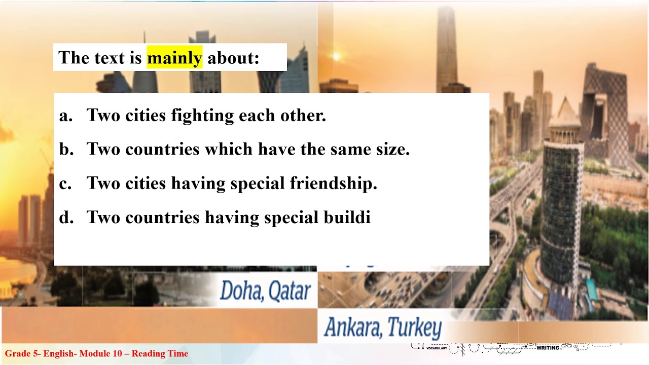 Grade 5 English Module 10 Reading time - YouTube