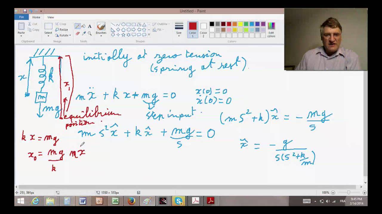 System Dynamics: Lecture 15, Mass Spring System Gravity - YouTube