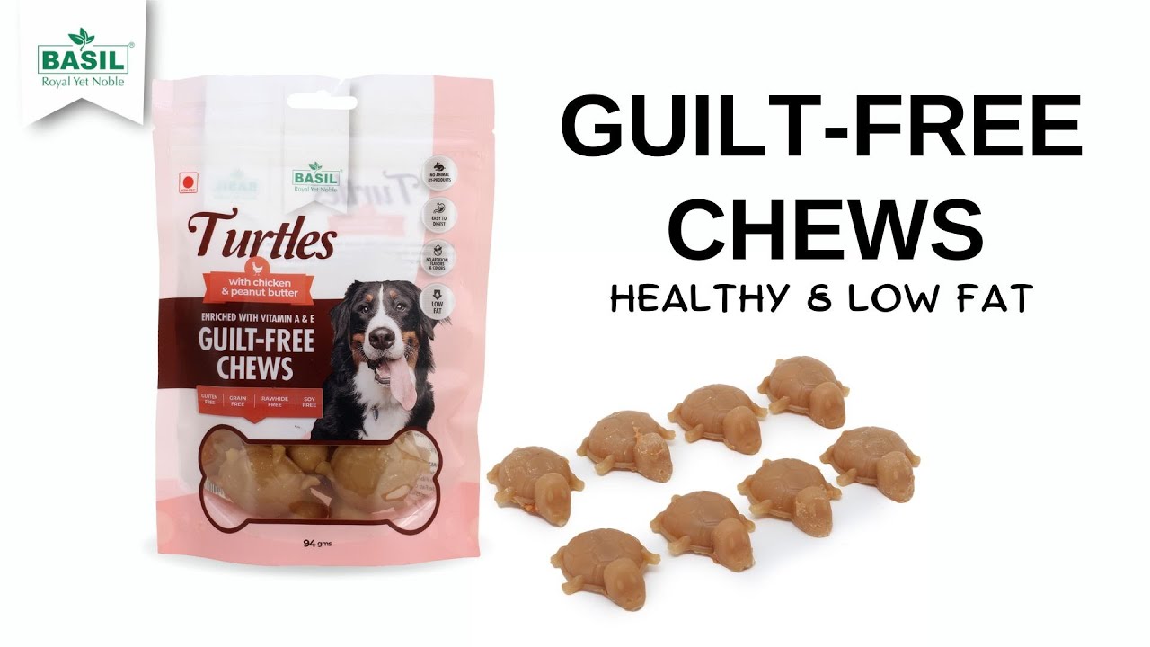 Basil Pet Guilt Free Turtle Treats & Chews for Dogs | Basil Pet Care ...