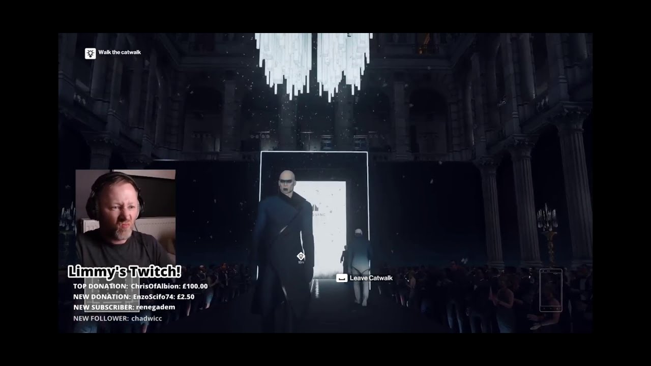 Limmy walking the runway in Hitman. - YouTube