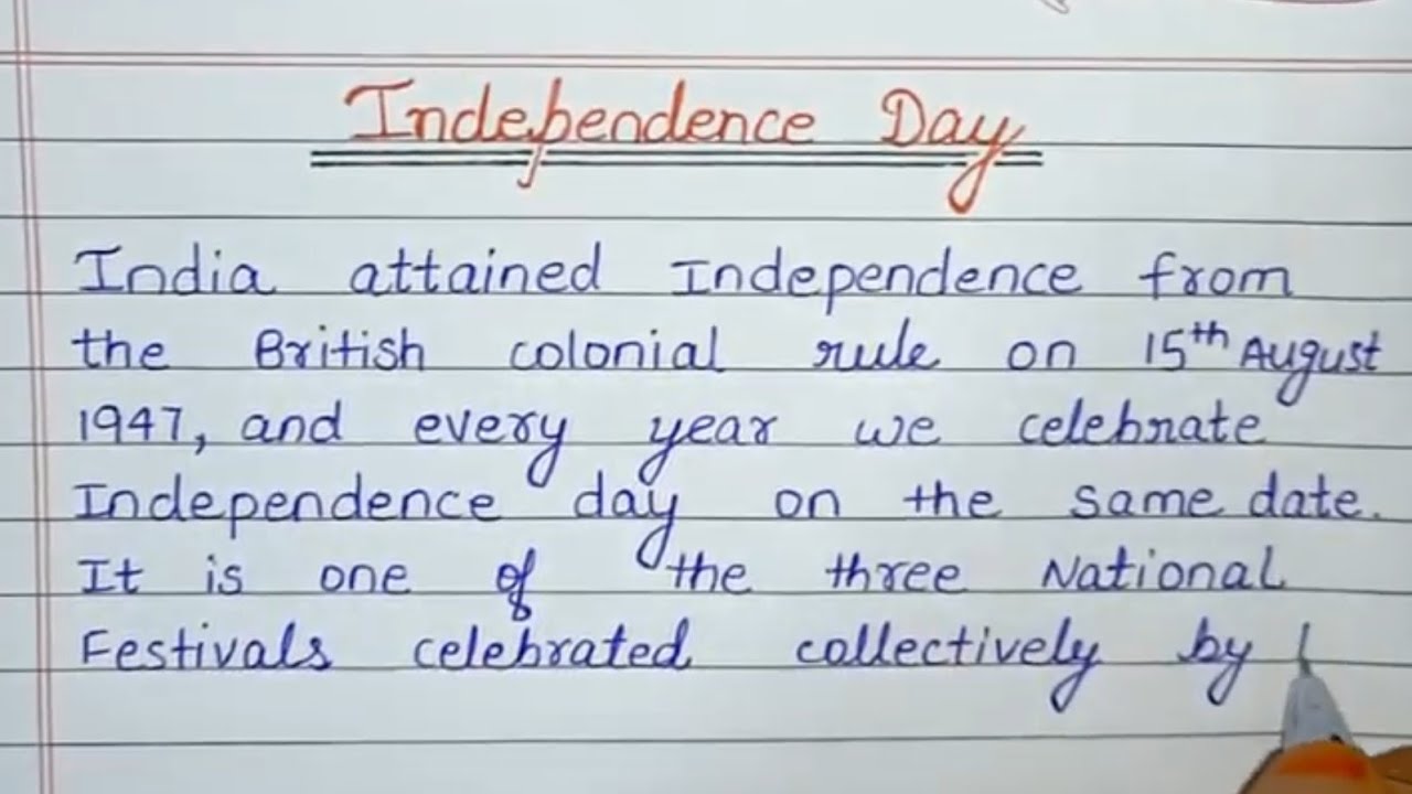 Independence day paragraph|15 August in english| #independence_day ...